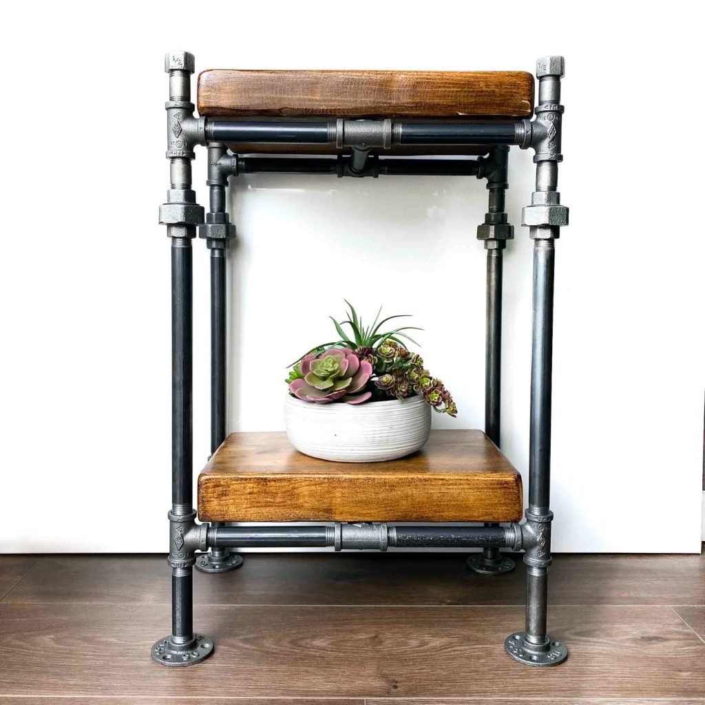Industrial Pipe & Solid Wood Side tables - Handmade creations from the ...