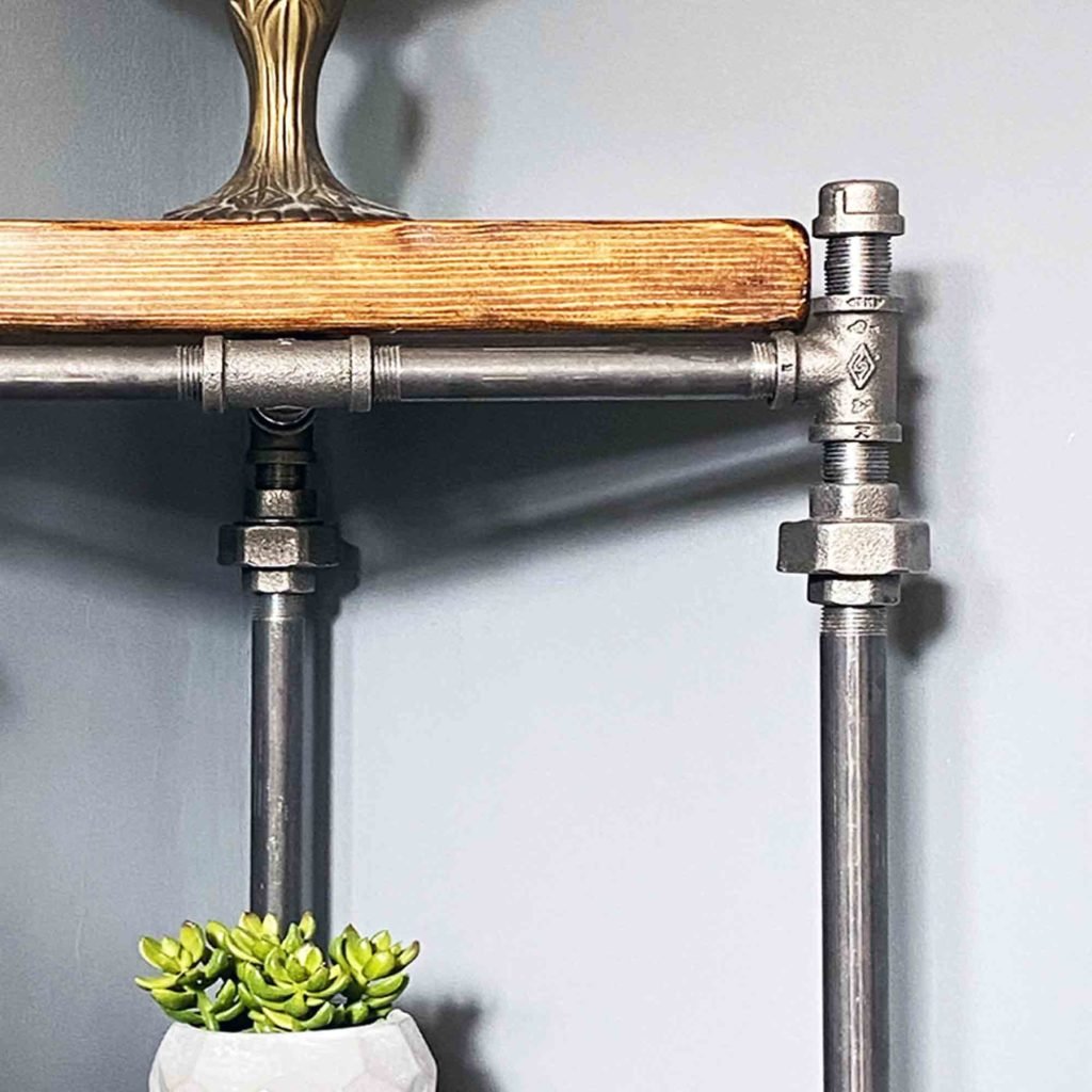 Industrial Pipe 3 Tier Solid Wood Corner table - Handmade creations ...
