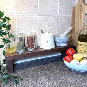 Walnut Kitchen Shelf Plinth - Handmade creations from the English Shires